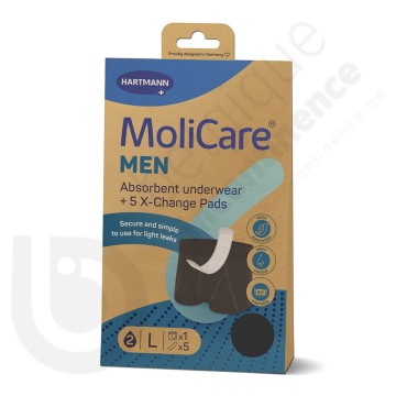 Molicare Men Lavable Sous-Vêtement Absorbant 2 Gouttes + 5 Protections ...